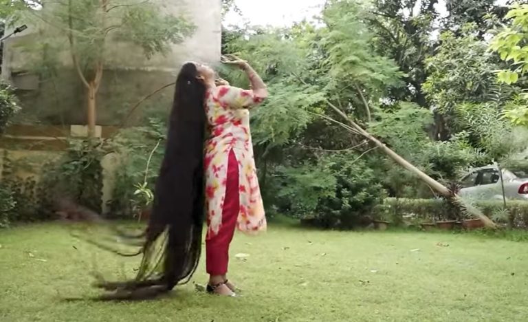 Indian Woman Sets World Record with 7-Foot-9-Inch Long Hair! - Kiwi ...